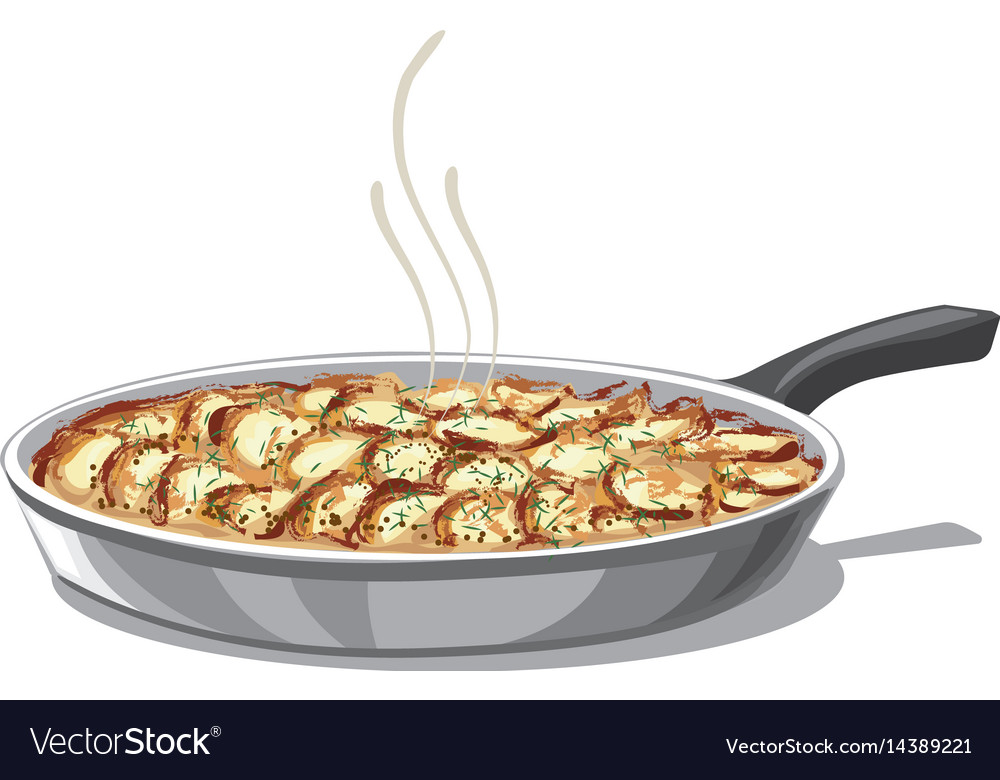 Roasted baked potatoes Royalty Free Vector Image