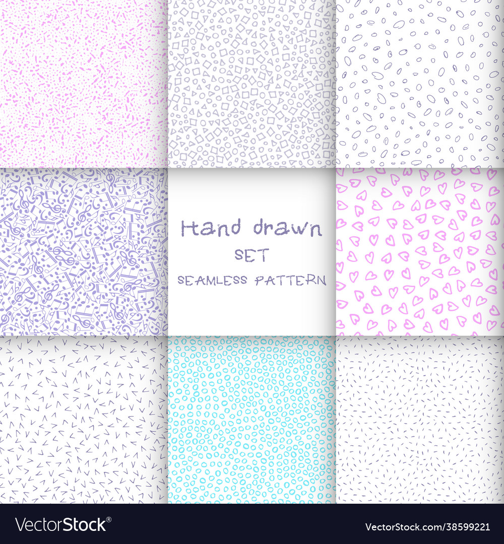 Seamless pattern set Royalty Free Vector Image