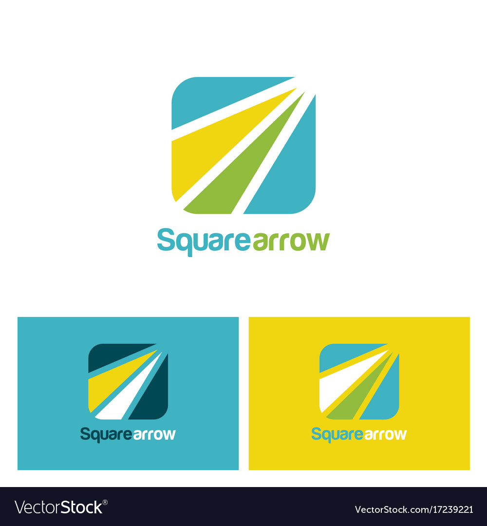 Square arrow logo Royalty Free Vector Image - VectorStock