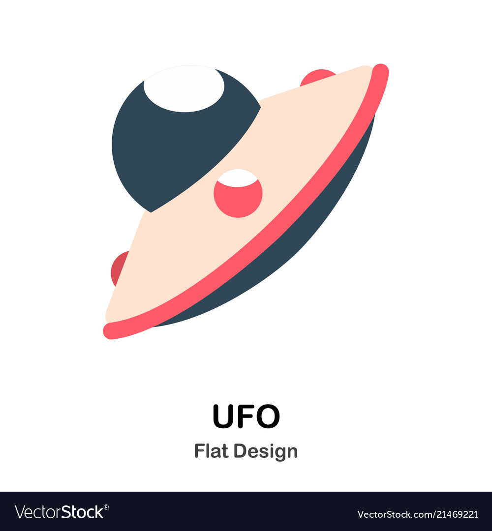 Ufo flat Royalty Free Vector Image - VectorStock