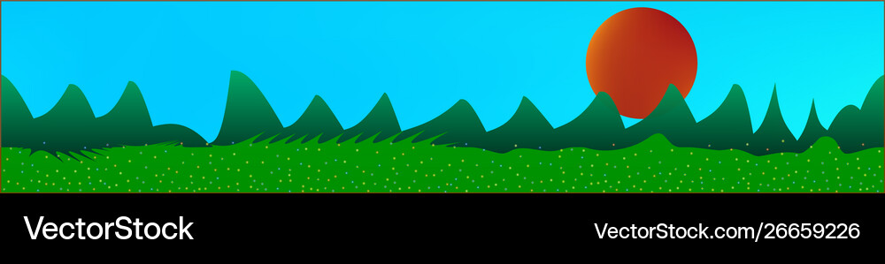 Azure sky and mountains landscape Royalty Free Vector Image