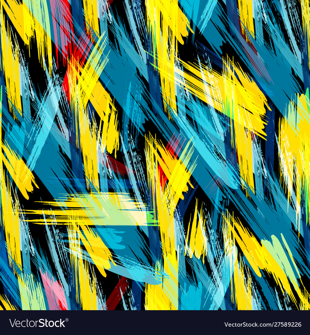 Bright abstract geometric seamless pattern in Vector Image