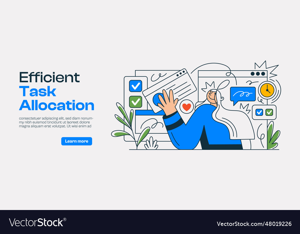 Business planning and task management concept Vector Image