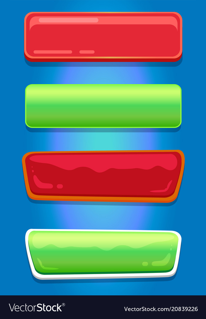 Empty glossy web buttons with place for text set Vector Image