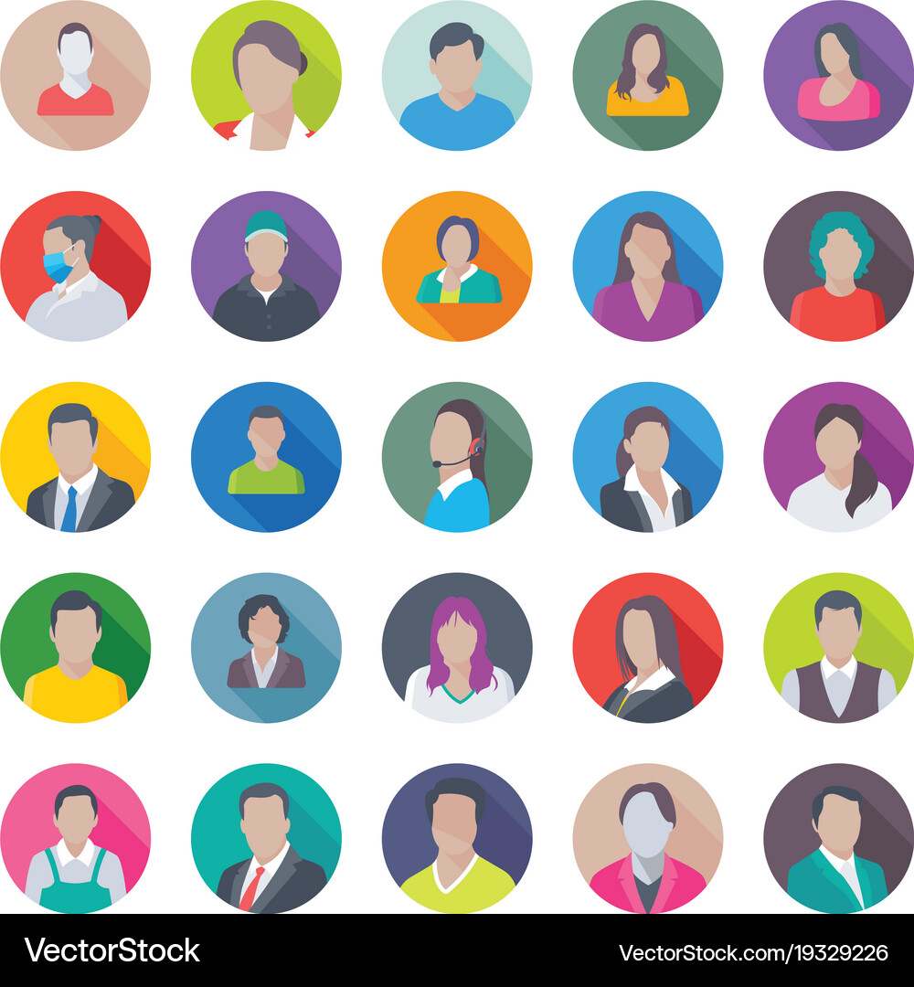 Professional flat icons of professions1 Royalty Free Vector