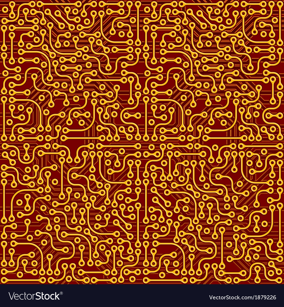 Seamless circuit board Royalty Free Vector Image