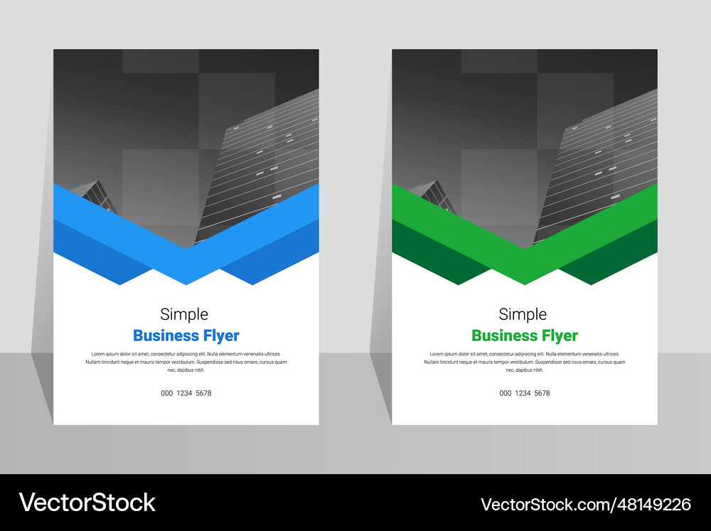 Simple business company a4 flyer template Vector Image