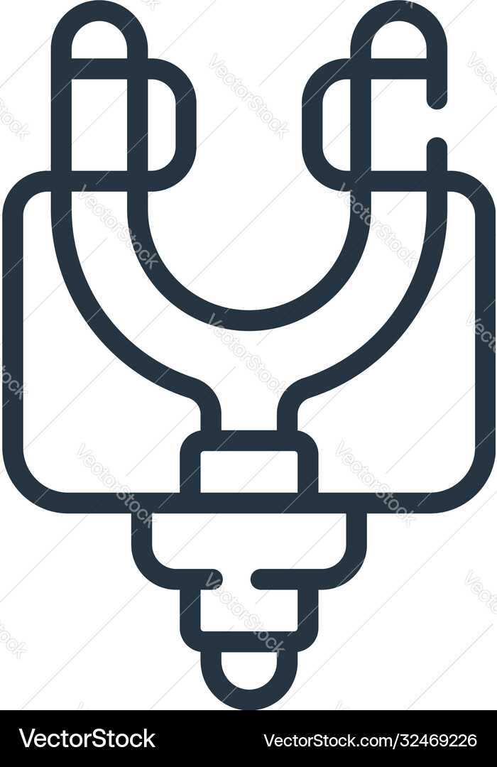 Slingshot icon isolated on white background Vector Image