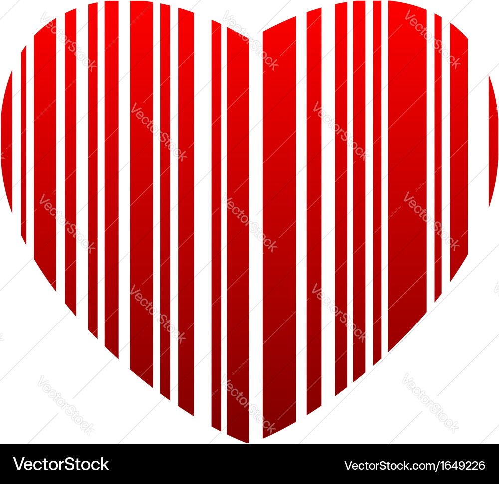 Valentine bar code Royalty Free Vector Image - VectorStock