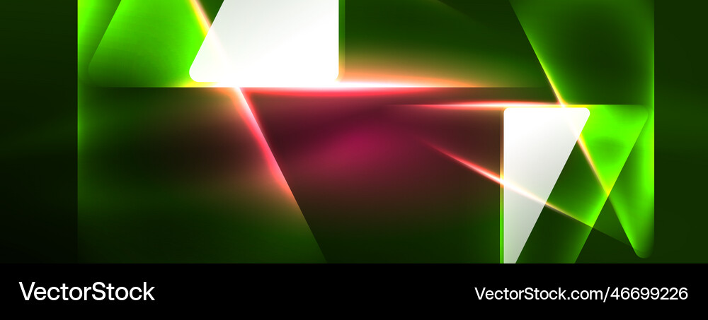 Vibrant geometric neon shiny line background Vector Image