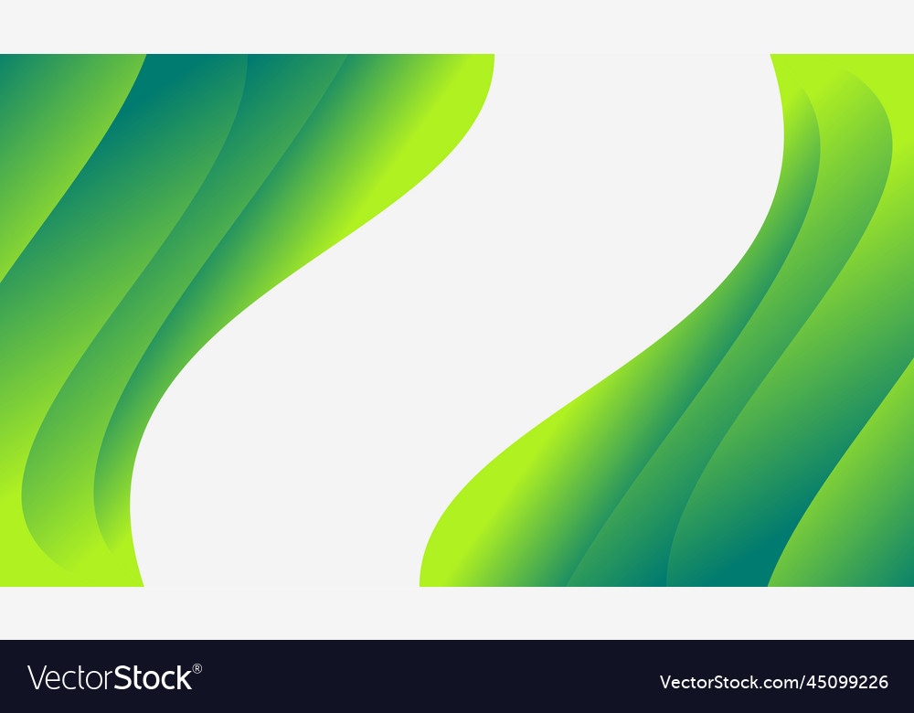 Wave green gradient background abstract designs Vector Image