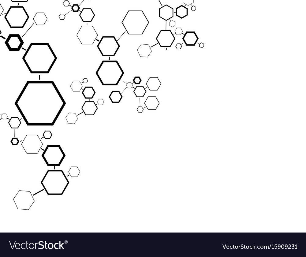 Abstract hexagonal structures Royalty Free Vector Image