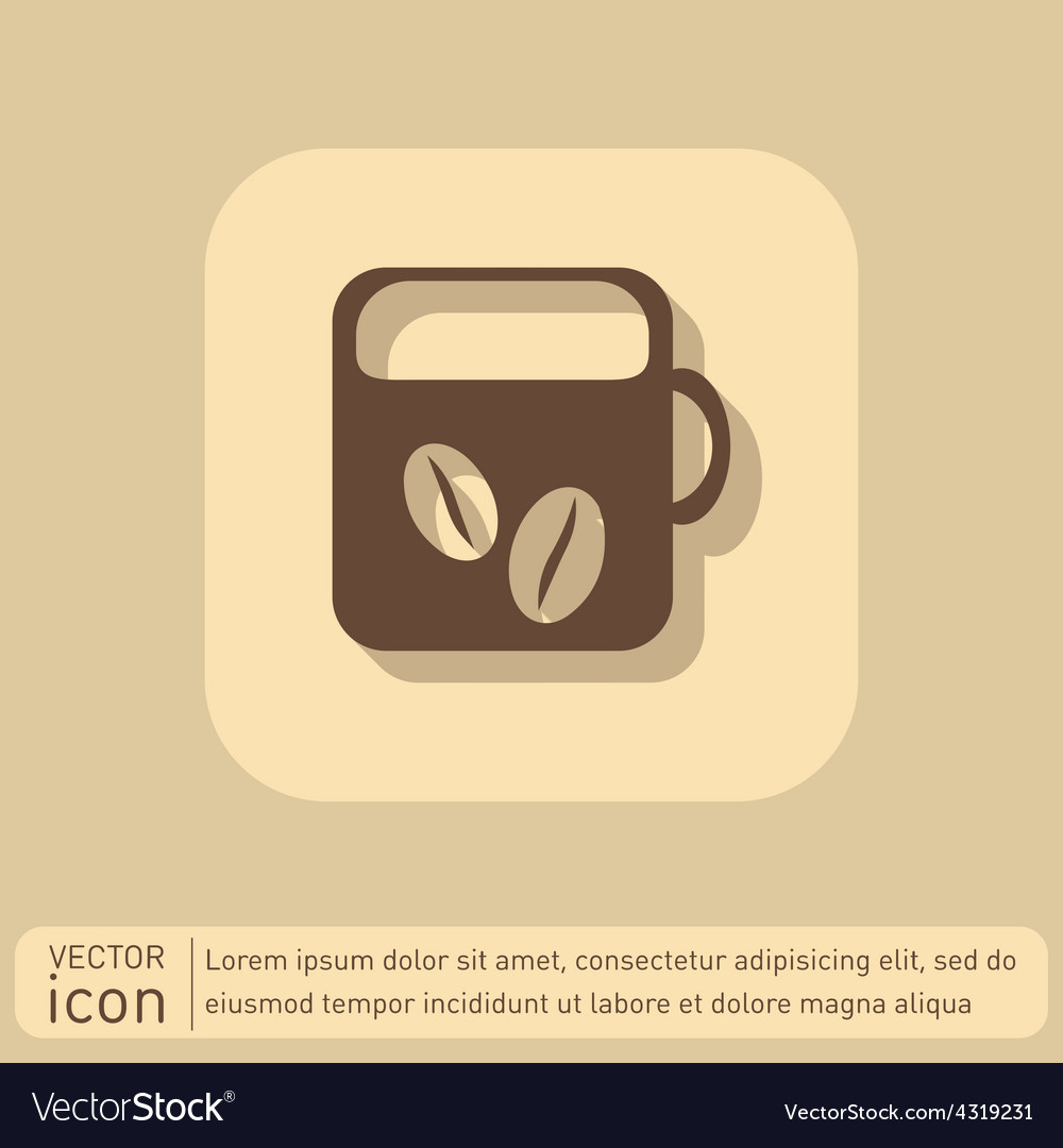 Cup of hot drink icon cafe or diner Royalty Free Vector