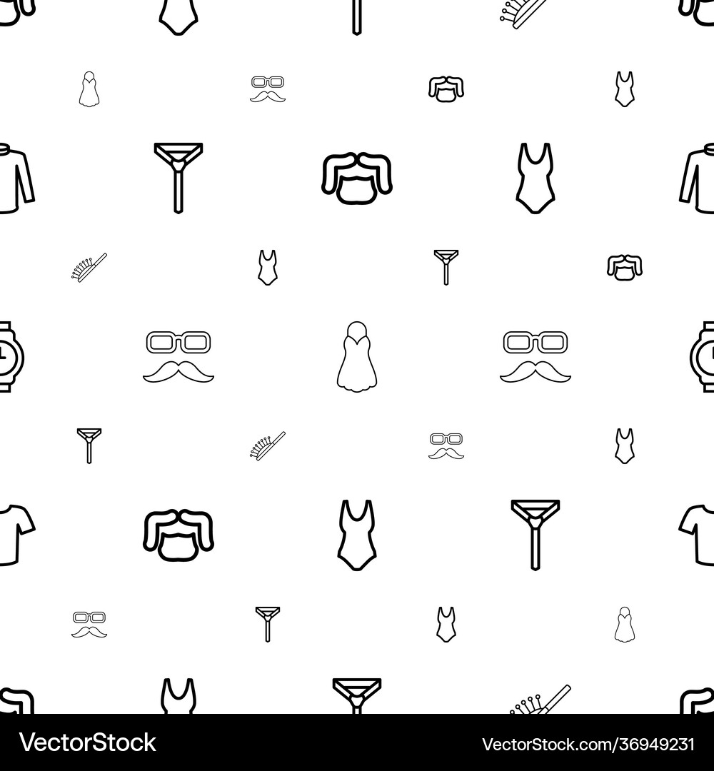 Fashion icons pattern seamless white background Vector Image