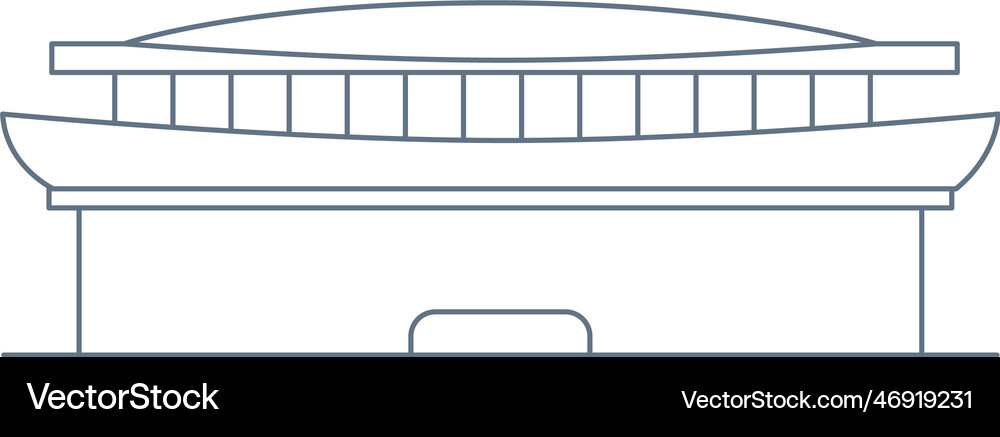 Front view of a stadium icon outline style Vector Image