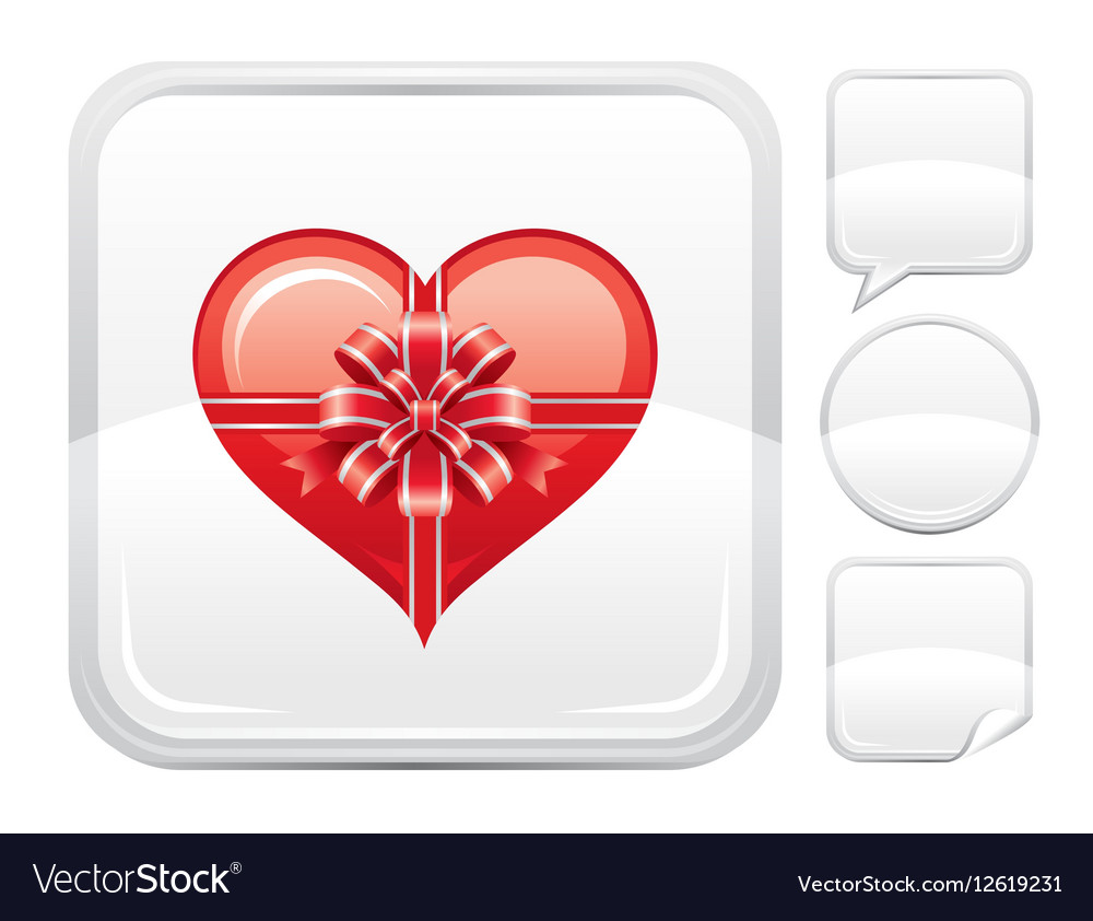 Happy valentines day romance love heart gift box Vector Image