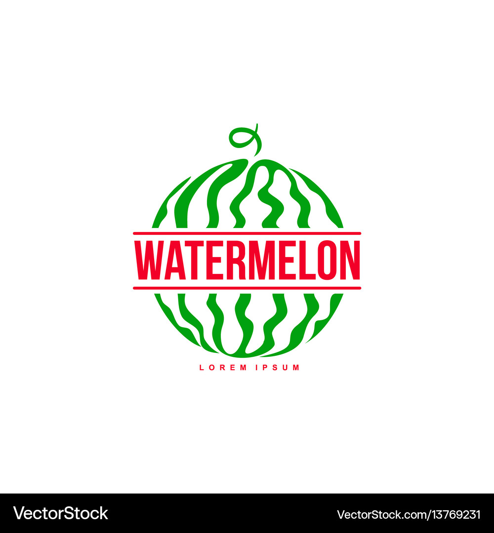 Logo template with side view of stylized striped Vector Image