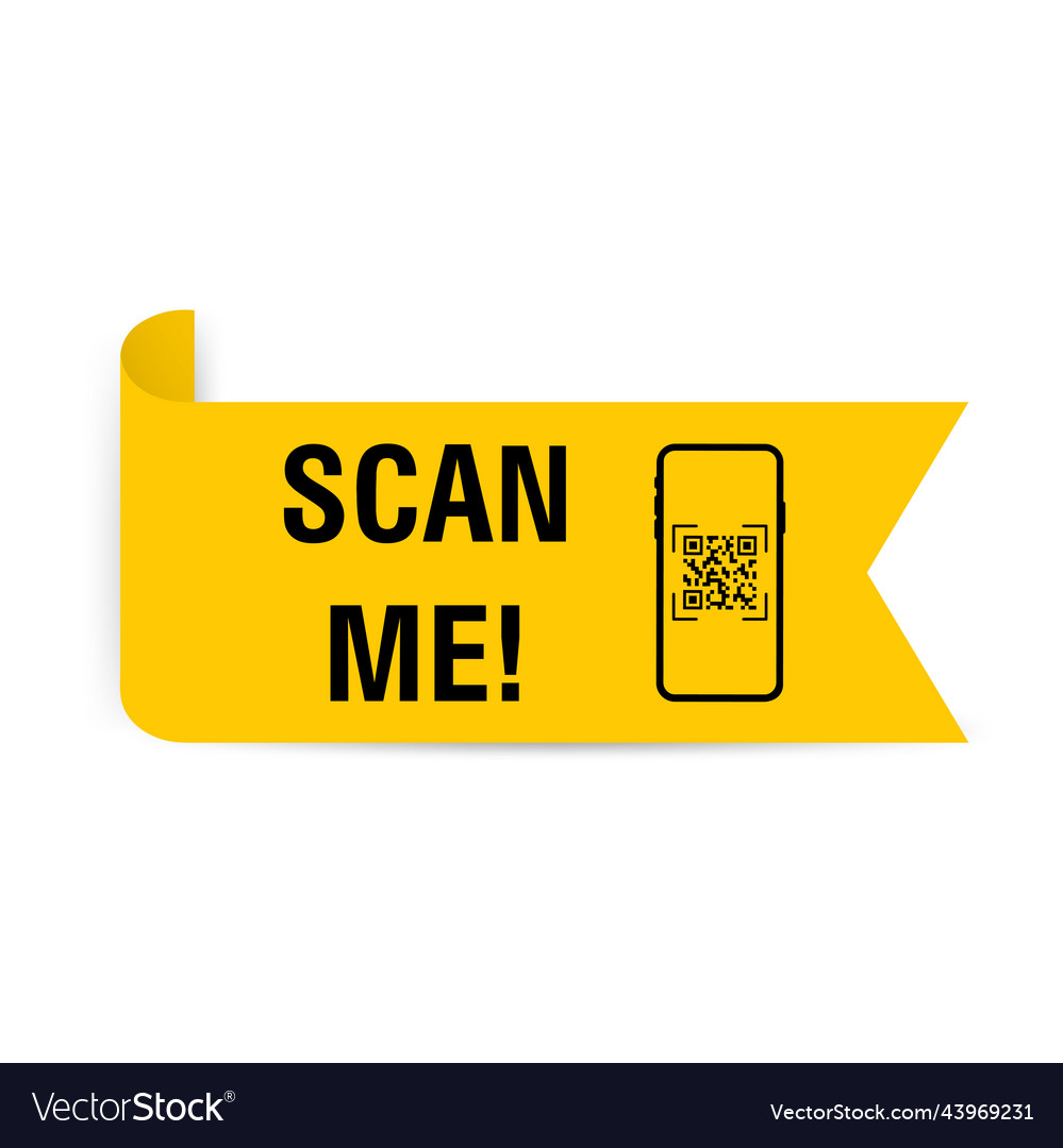 Scan me icon with qr code for smartphone Vector Image
