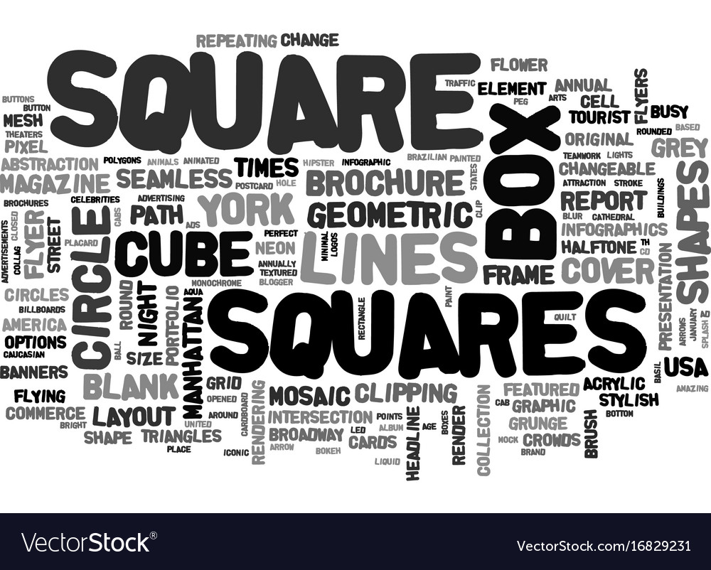 Square word cloud concept Royalty Free Vector Image