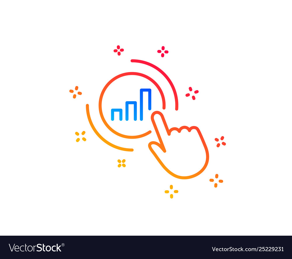Statistics line icon column graph chart sign Vector Image Statistics line icon column graph chart sign Vector Image