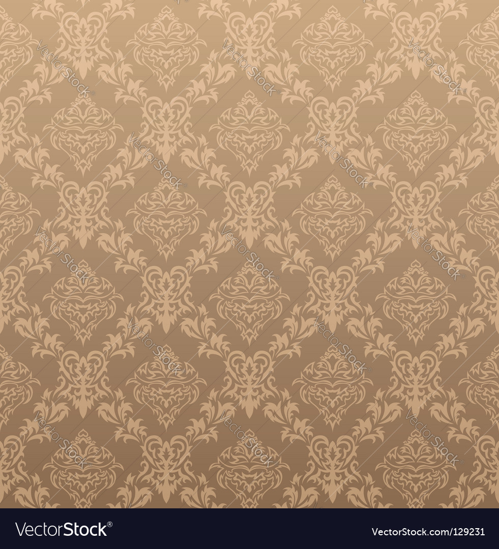 Vintage damask pattern Royalty Free Vector Image