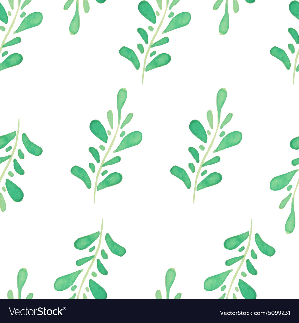 Watercolor seamless pattern with hand drawn Vector Image