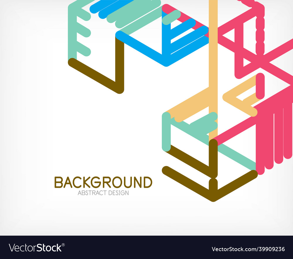 Abstract background color lines on white Vector Image