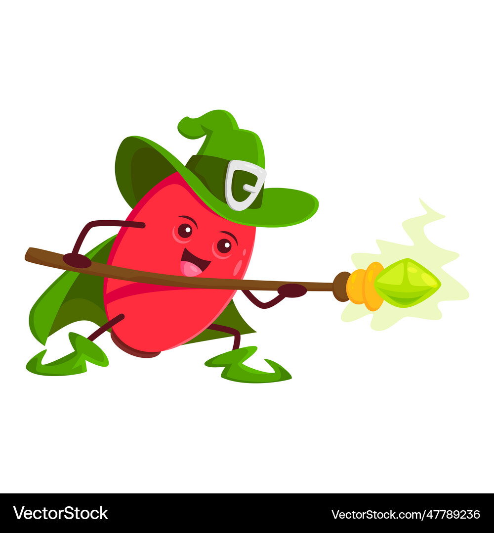 Cartoon barberry wizard character berry Royalty Free Vector