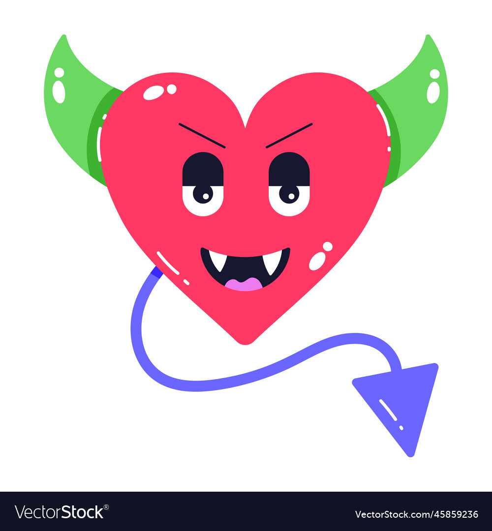 Devil heart Royalty Free Vector Image - VectorStock