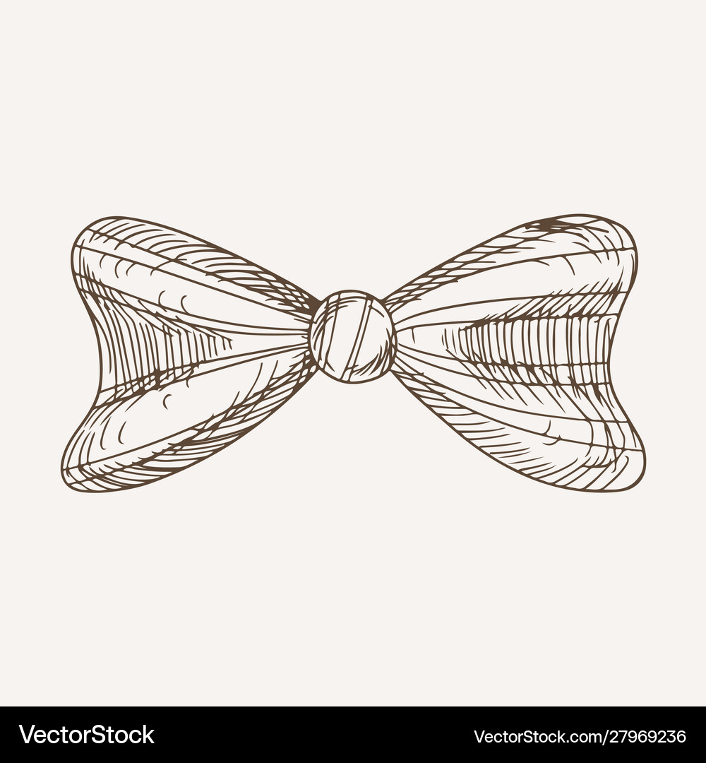Mens Bow Tie Outline