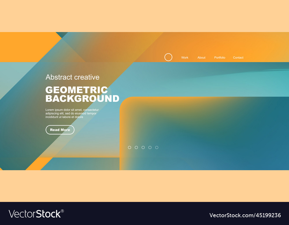 Fluid gradient triangles landing page background Vector Image