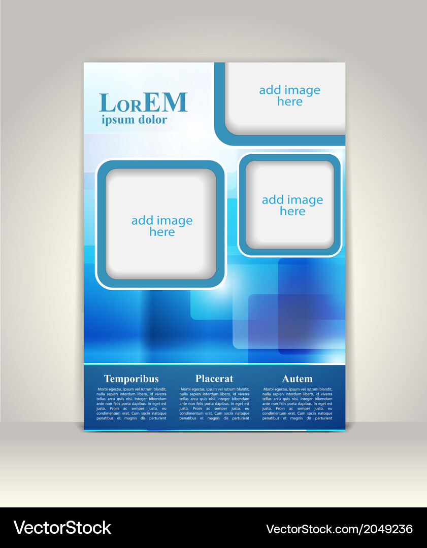 Flyer brochure or magazine cover template Vector Image