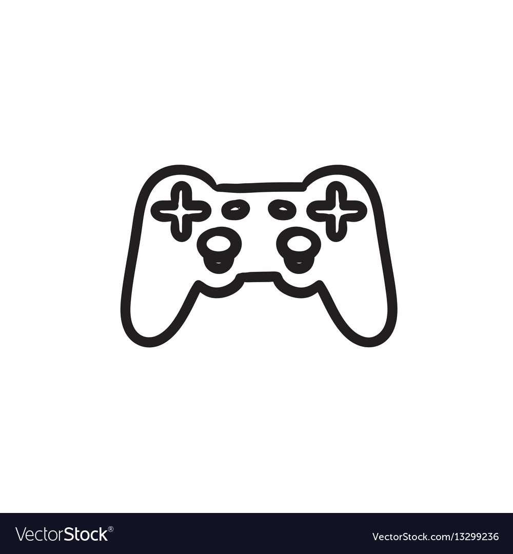Joystick Sketch Icon Royalty Free Vector Image