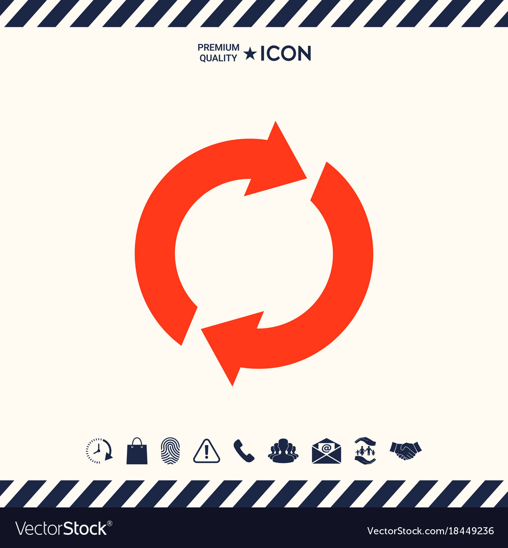 Reset button reload arrows Royalty Free Vector Image