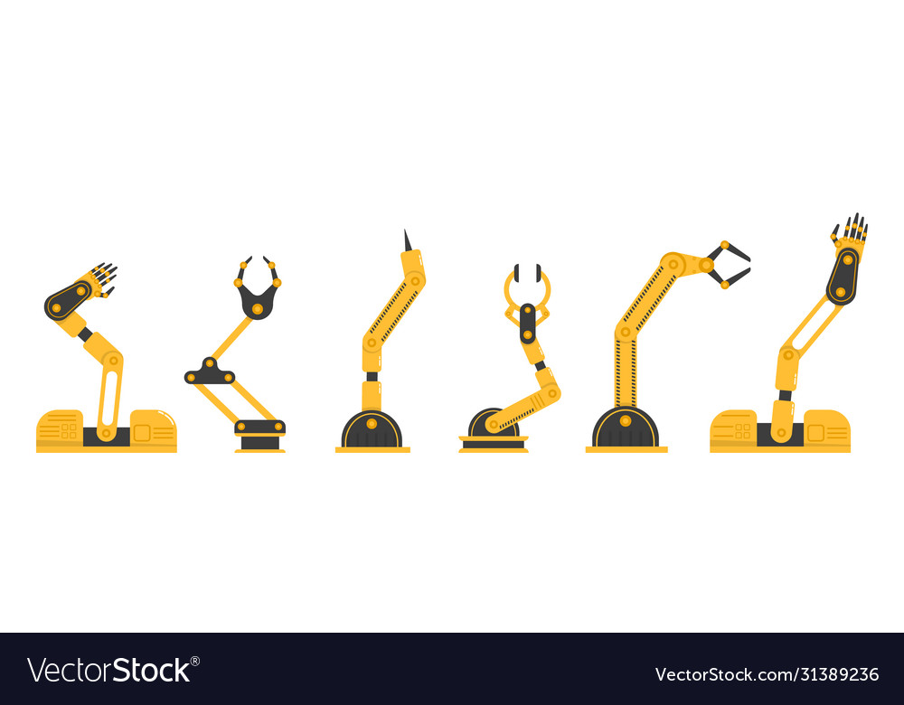 Robotic hand tools Royalty Free Vector Image - VectorStock