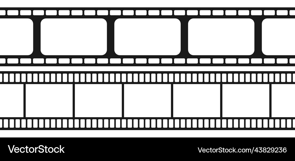 Set of seamless film strips Royalty Free Vector Image