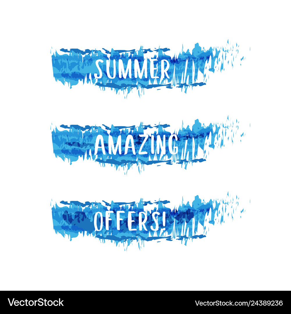 Watercolor brush stroke label eps10 Royalty Free Vector