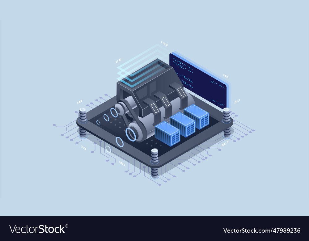 Web engine programming tools software development Vector Image
