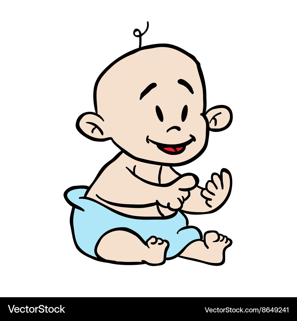 Baby cartoon Royalty Free Vector Image - VectorStock