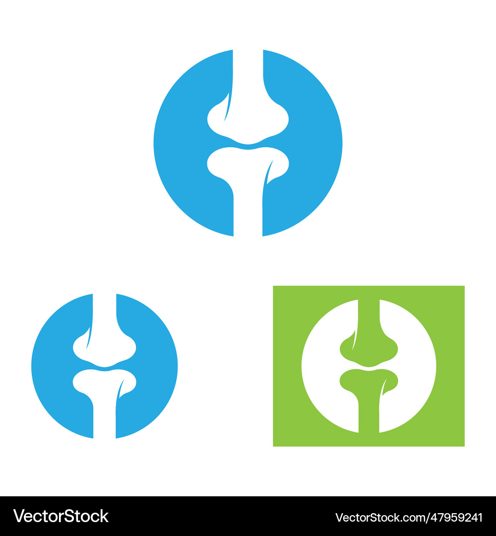 Bone logo icon design template Royalty Free Vector Image