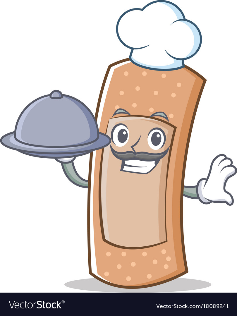 Chef band aid character cartoon Royalty Free Vector Image Chef band aid character cartoon Royalty Free Vector Image