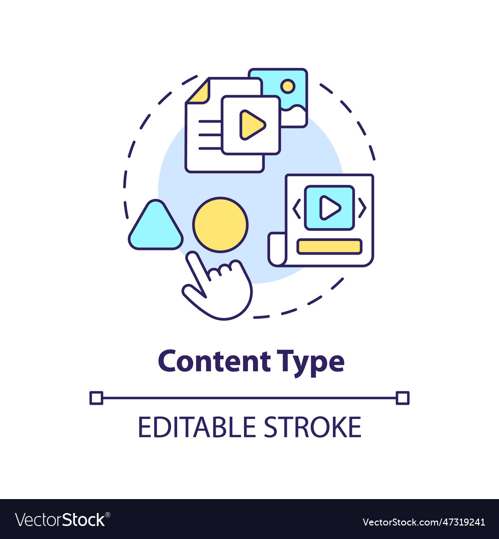 Content type concept icon Royalty Free Vector Image