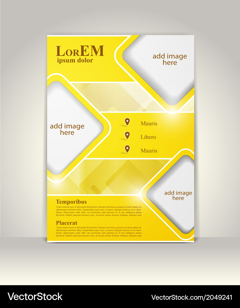 Flyer brochure or magazine cover template Vector Image