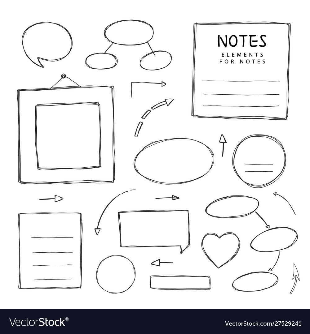 Hand drawn notes Royalty Free Vector Image - VectorStock