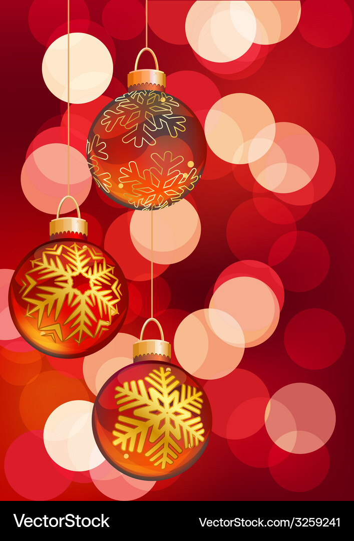 Hanging christmas balls Royalty Free Vector Image