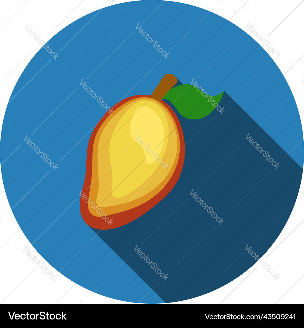Icon of mango in ui colors Royalty Free Vector Image