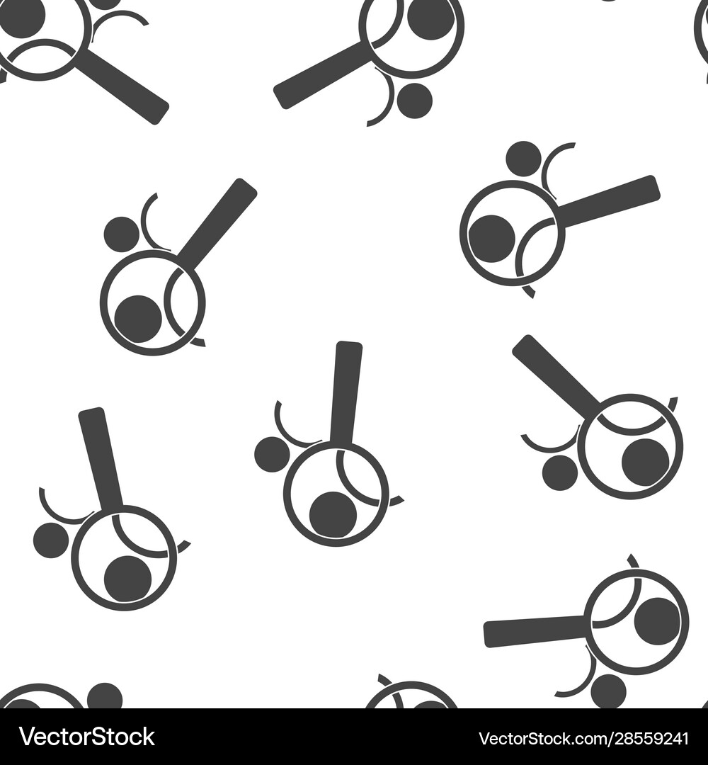 Image icon man and magnifier magnifying glass Vector Image