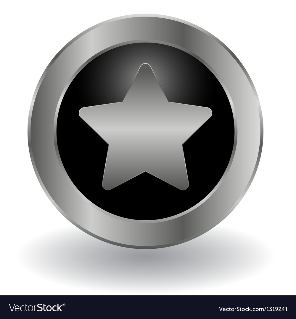 Metallic bookmark button Royalty Free Vector Image