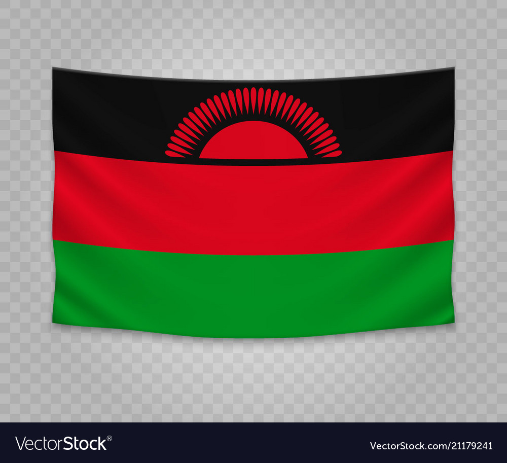 Realistic hanging flag Royalty Free Vector Image