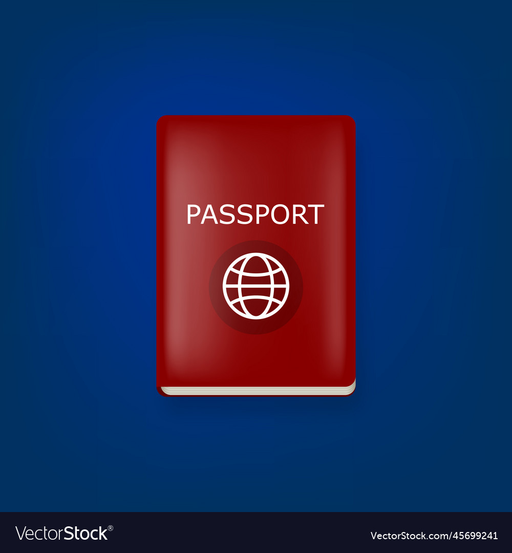 Red International Passport Cover Design Royalty Free Vector